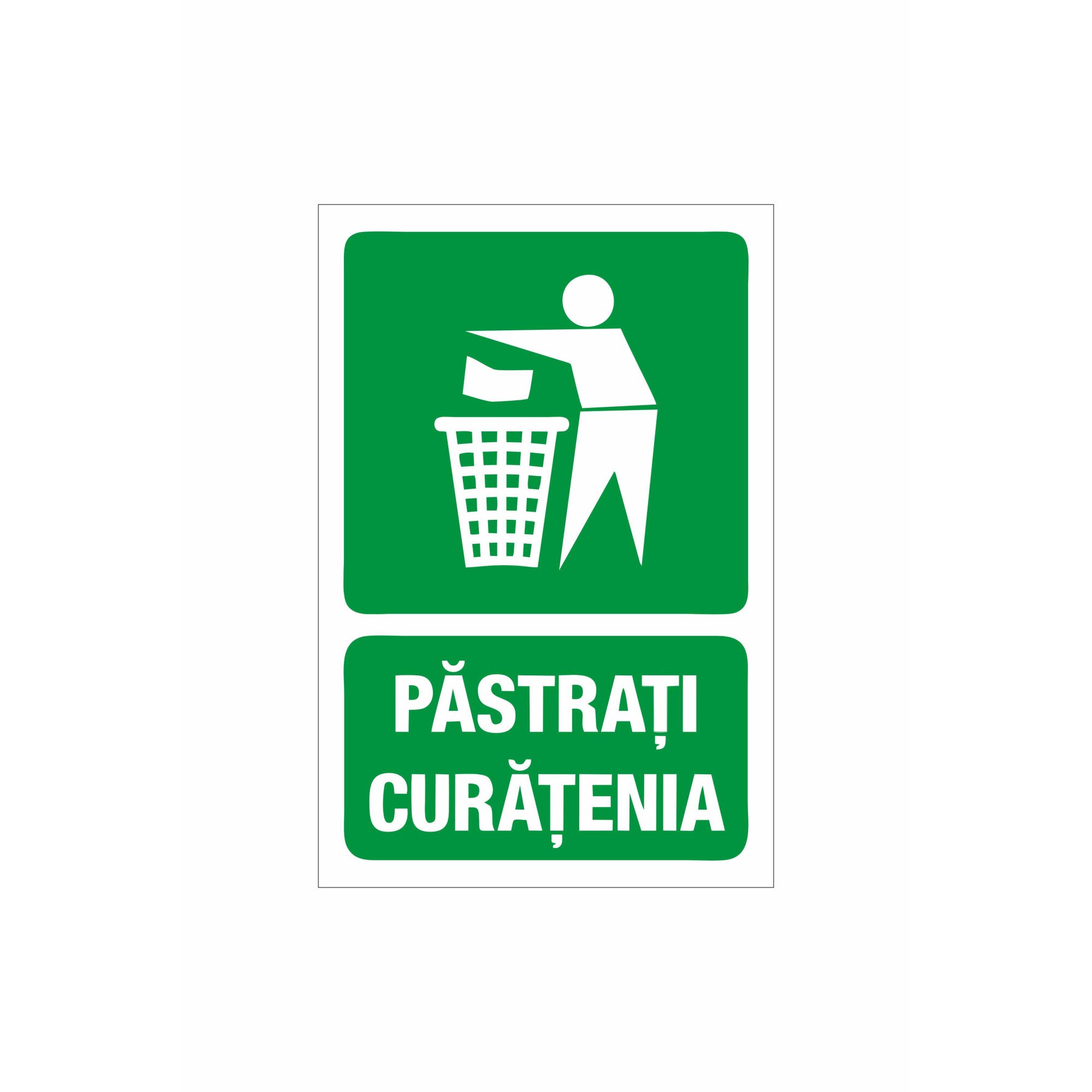 Indicator Pastrati curatenia, 20 x 30 cm, colant de exterior ultra ...