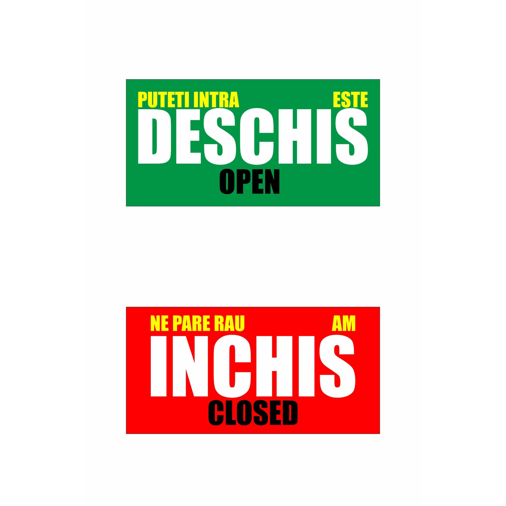 Indicator fata - verso, Deschis - Inchis, 20 x 10 cm, colant de ...