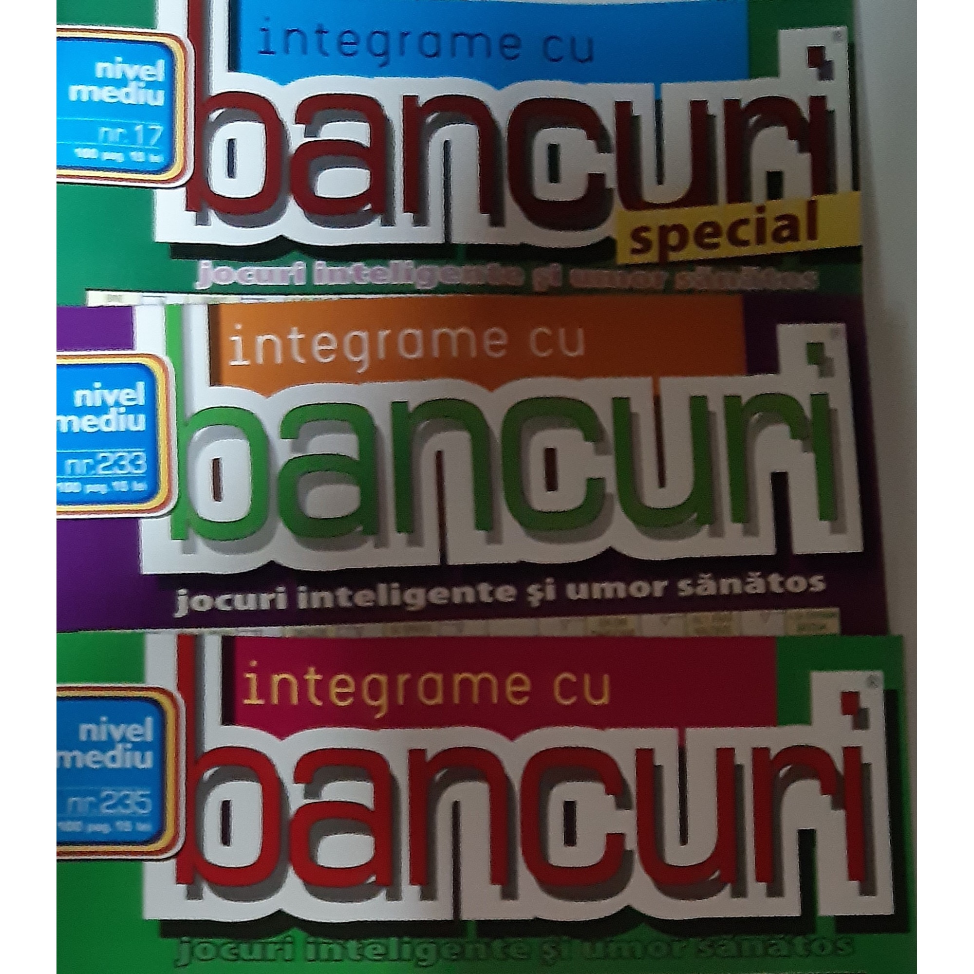 Pachet de 3 Integrame cu bancuri diferite - nivel mediu, Maxim - eMAG.ro