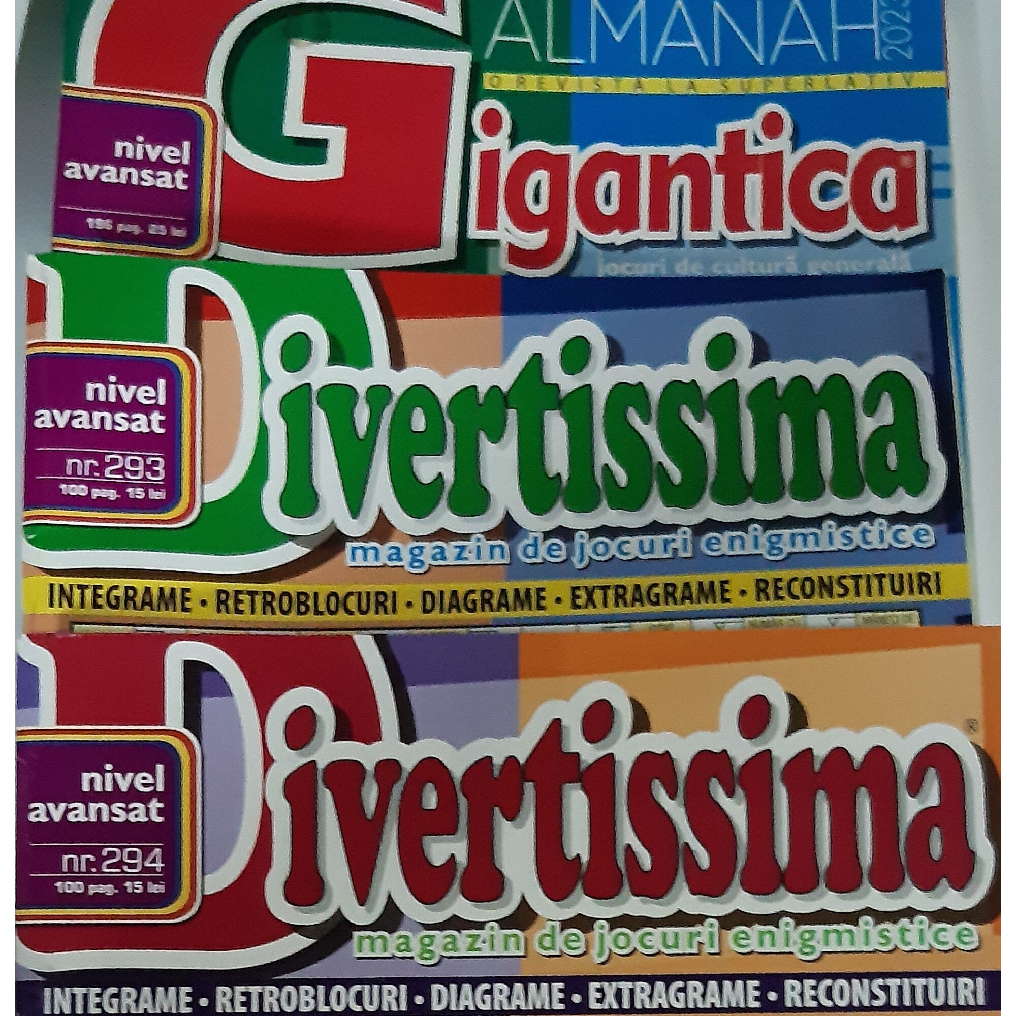 Pachet 2 integrame divertissima diferite si 1 alamanah Gigantica - nivel avansat, Maxim - eMAG.ro
