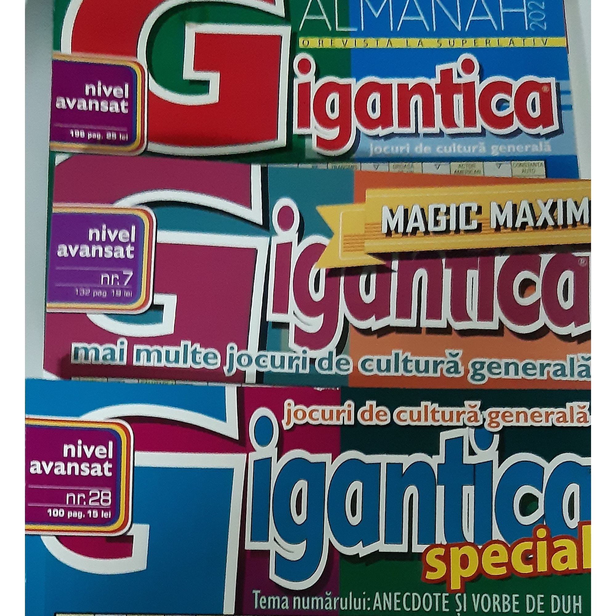 Pachet de 2 integrame Gigantica diferite si 1 almanah Gigantica - nivel avansati, Maxim - eMAG.ro