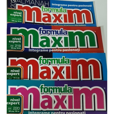 Pachet de 2 integrame formula Maxim diferite si 1 almanah formula Maxim ...