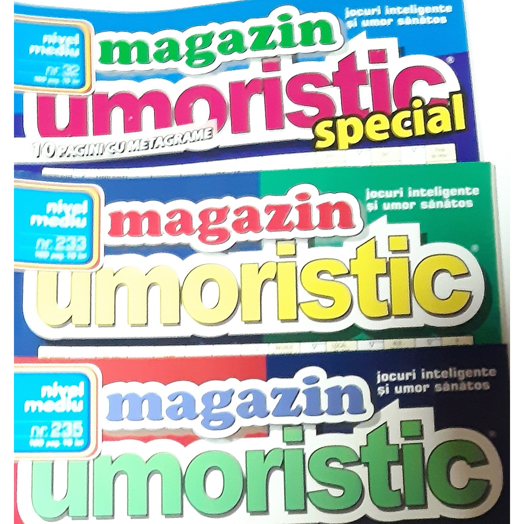 Pachet de 3 integrame magazin umoristic diferite - nivel mediu, Maxim ...