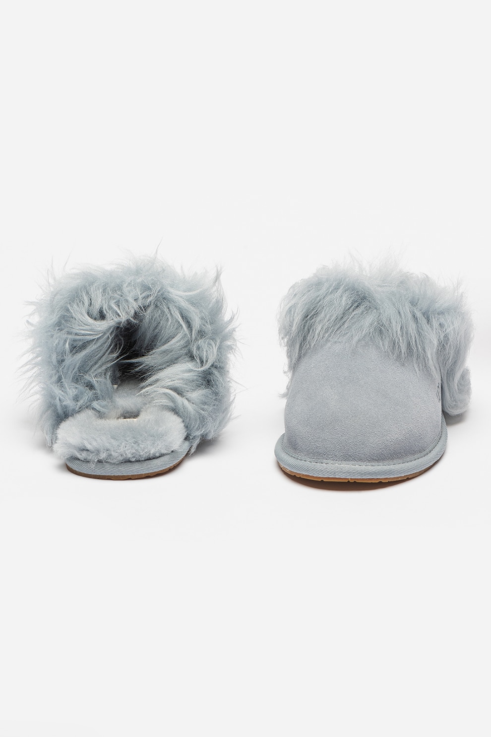 UGG, Papuci de casa din piele de oaie Scuff Sis, Albastru prafuit, 5 ...