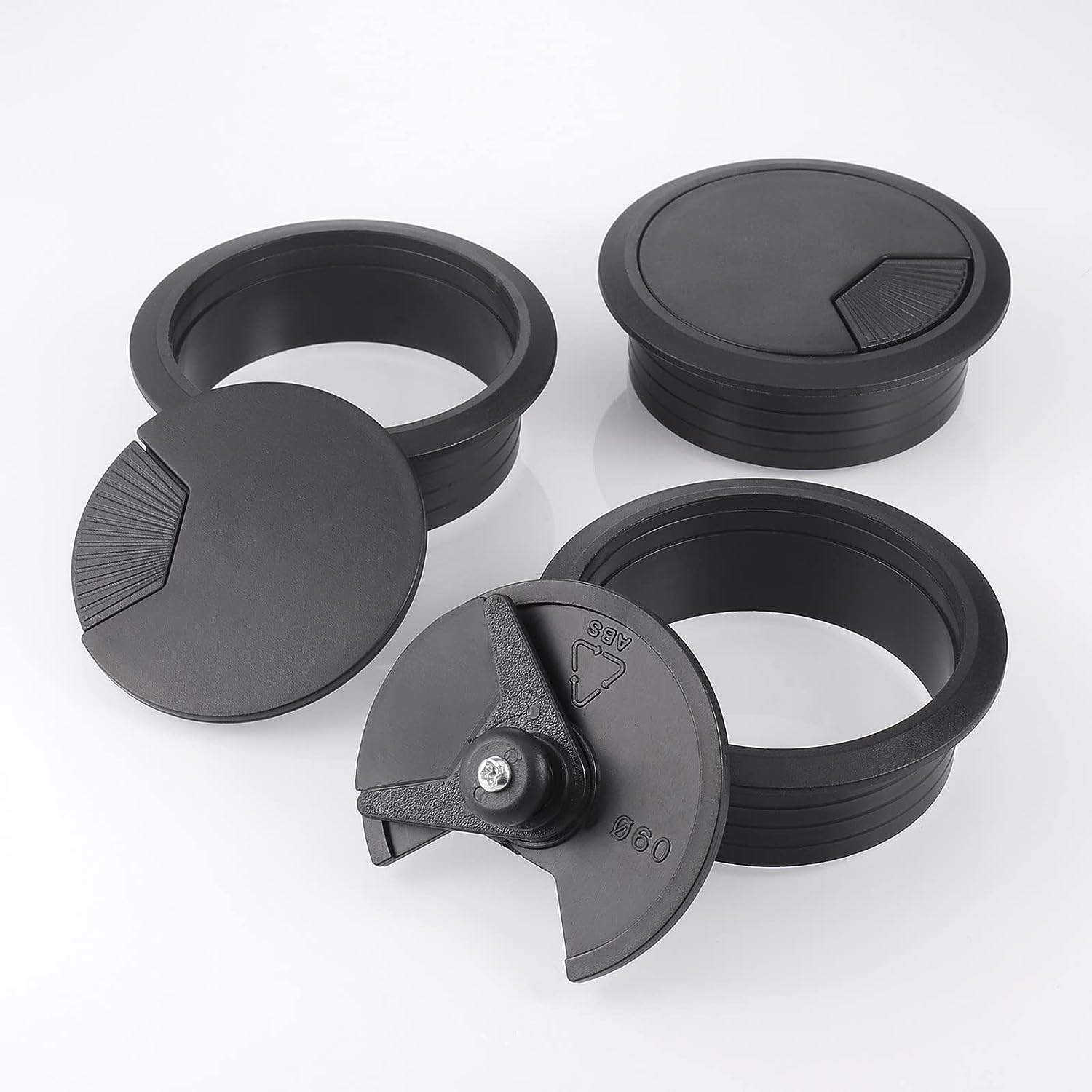 Set 10 treceri cabluri de birou, Sunmostar, Plastic, Negru - eMAG.ro