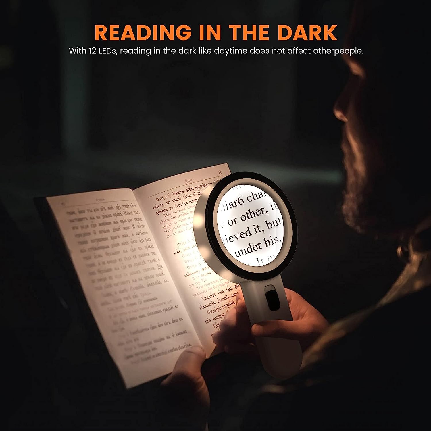 Lupa cu LED, Aisdelu®, marire de 30x, 12 surse de lumina LED - eMAG.ro