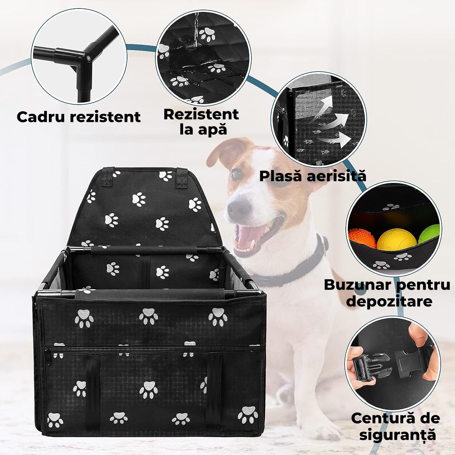 Scaun auto de protectie pentru animale, impermeabil, confort in ...