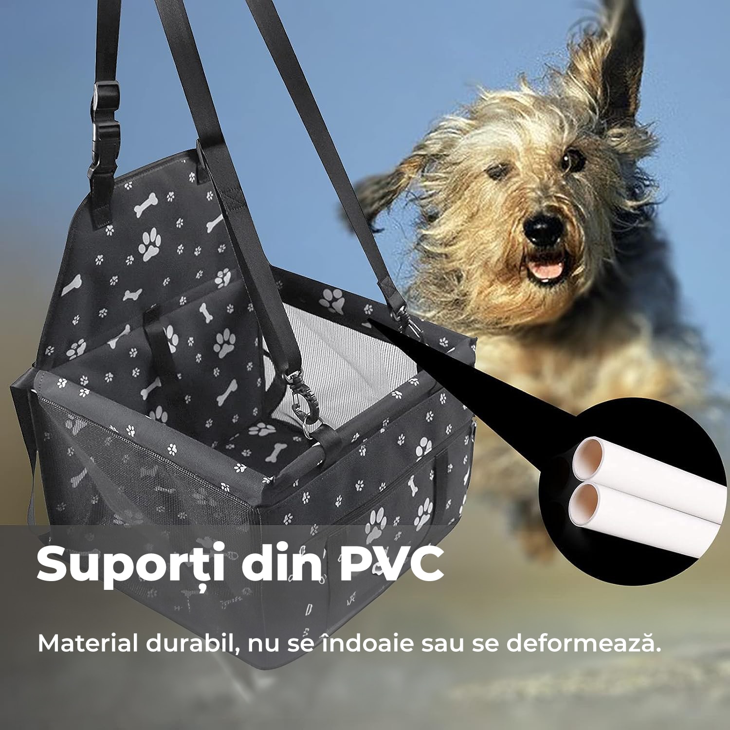 Scaun auto de protectie pentru animale, impermeabil, confort in ...
