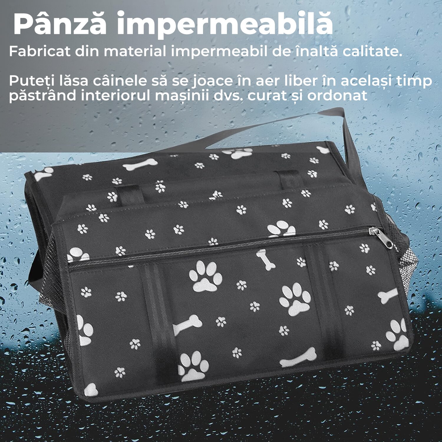 Scaun auto de protectie pentru animale, impermeabil, confort in ...