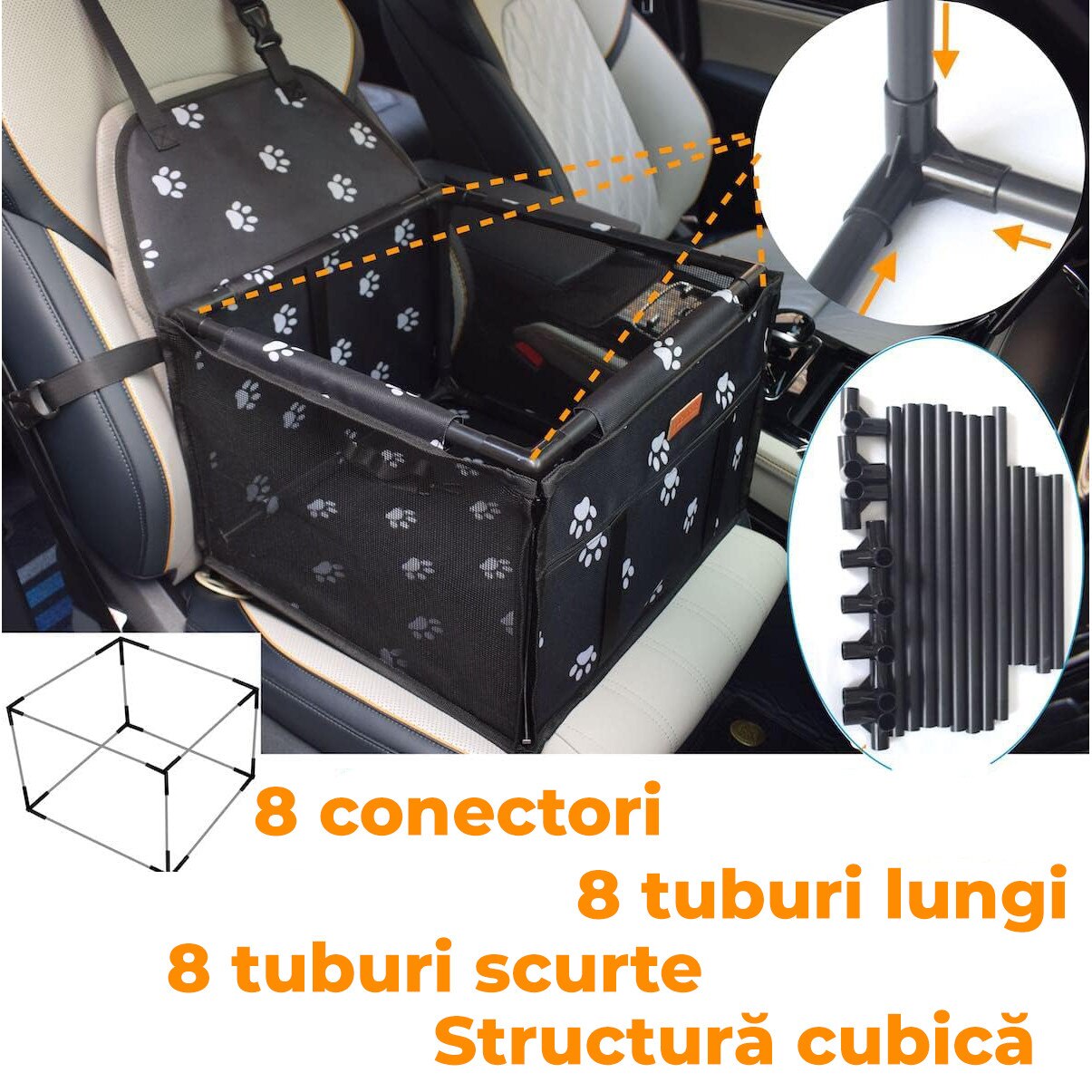 Scaun auto de protectie pentru animale, impermeabil, confort in ...