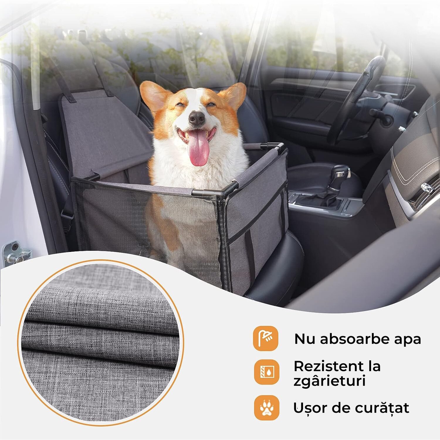 Scaun auto de protectie pentru animale, impermeabil, confort in ...