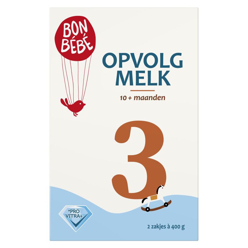 Lapte praf, Bon Bebe no 3, cu ProVita+, 800 g, 10+ luni - eMAG.ro