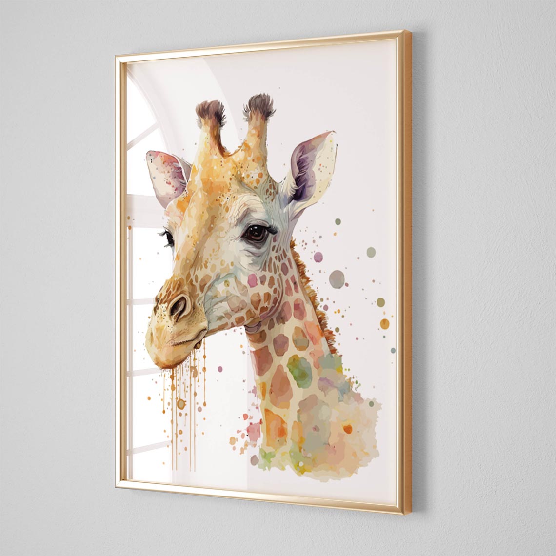 Set 2 postere, Pe Perete, fara rama, camera copii, animale: pui girafa ...