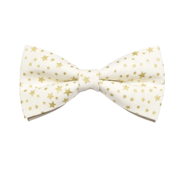 Papion alb de Craciun "Golden Stars" (12x6 cm) - eMAG.ro