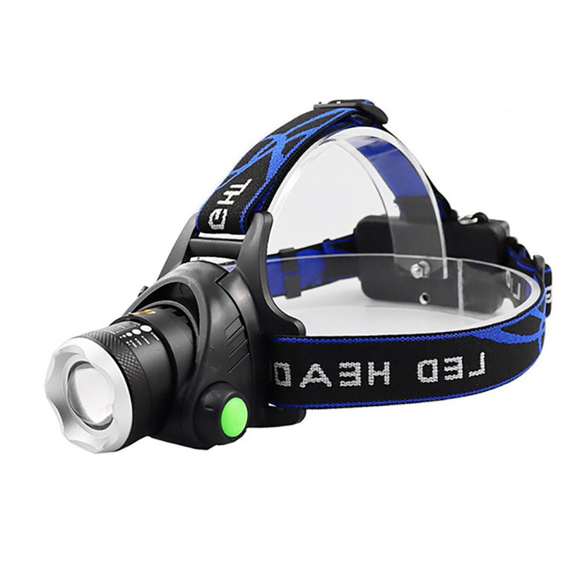 Lanterna frontala cu LED, Sunmostar, Plastic/Aluminiu, Albastru/Negru ...