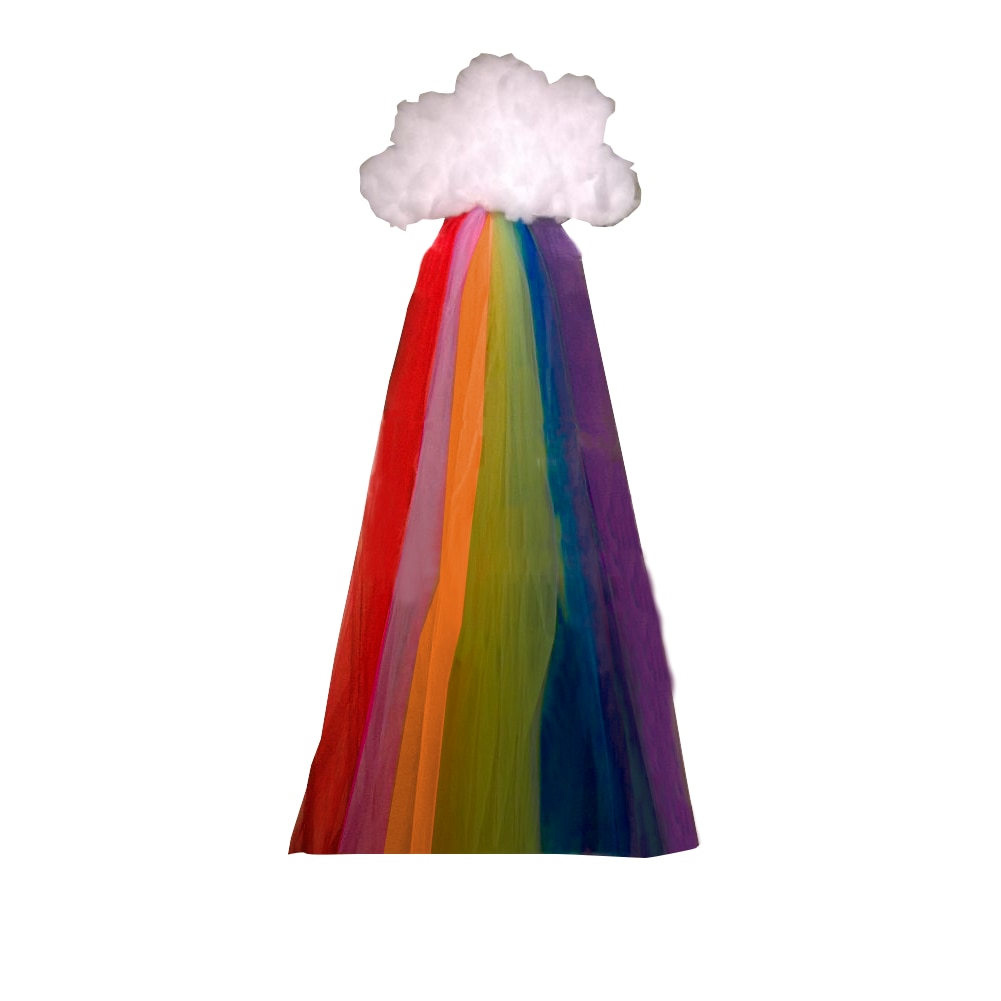 Decoratiune curcubeu cu norisor, 200cm, multicolor, tull - eMAG.ro