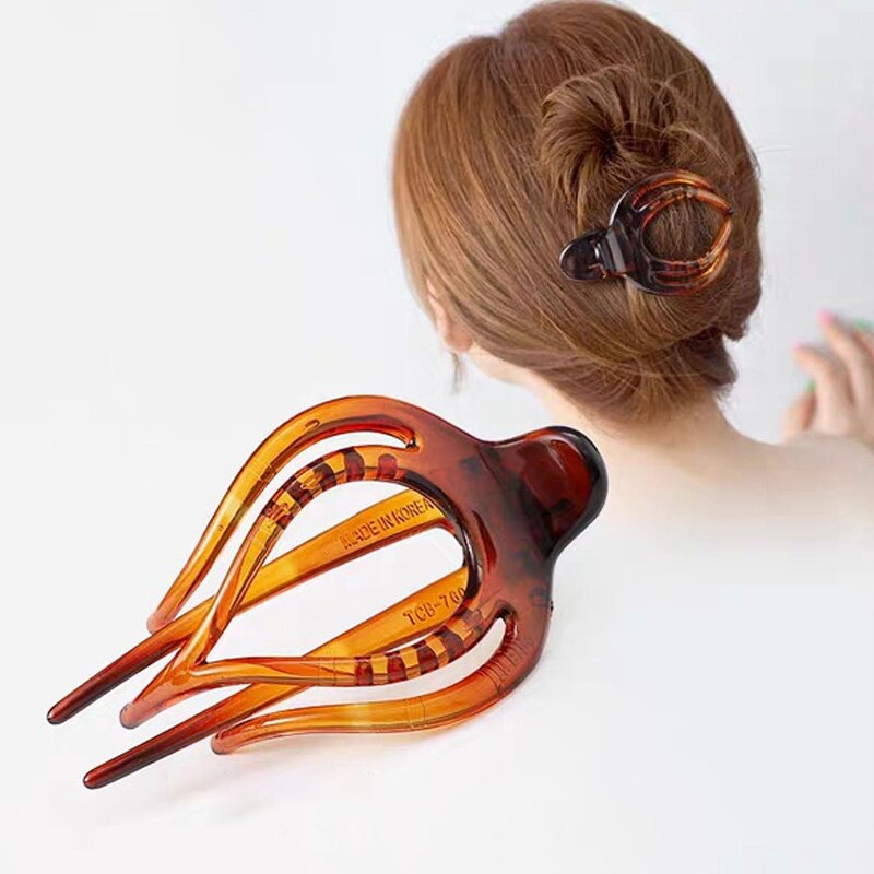 Agrafa pentru par, Plastic, Maro - eMAG.ro