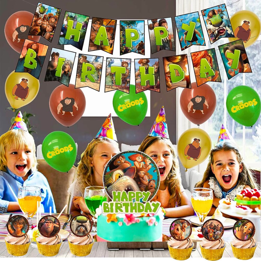 Set de 18 baloane, 25 accesorii tort sau briose si 1 banner pentru ...