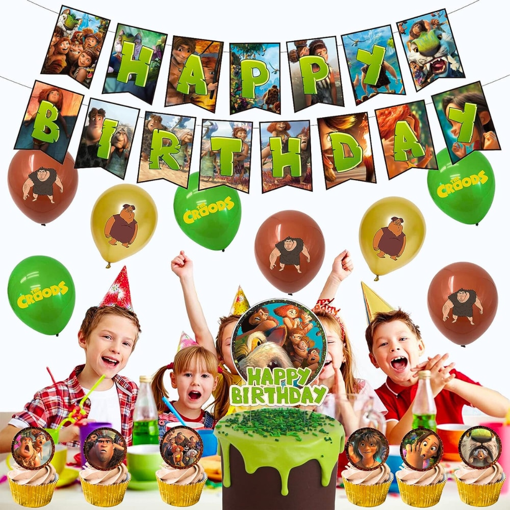 Set de 18 baloane, 25 accesorii tort sau briose si 1 banner pentru ...