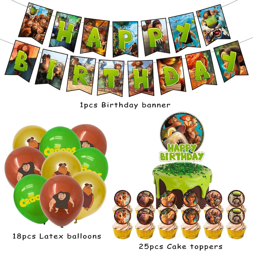 Set de 18 baloane, 25 accesorii tort sau briose si 1 banner pentru ...