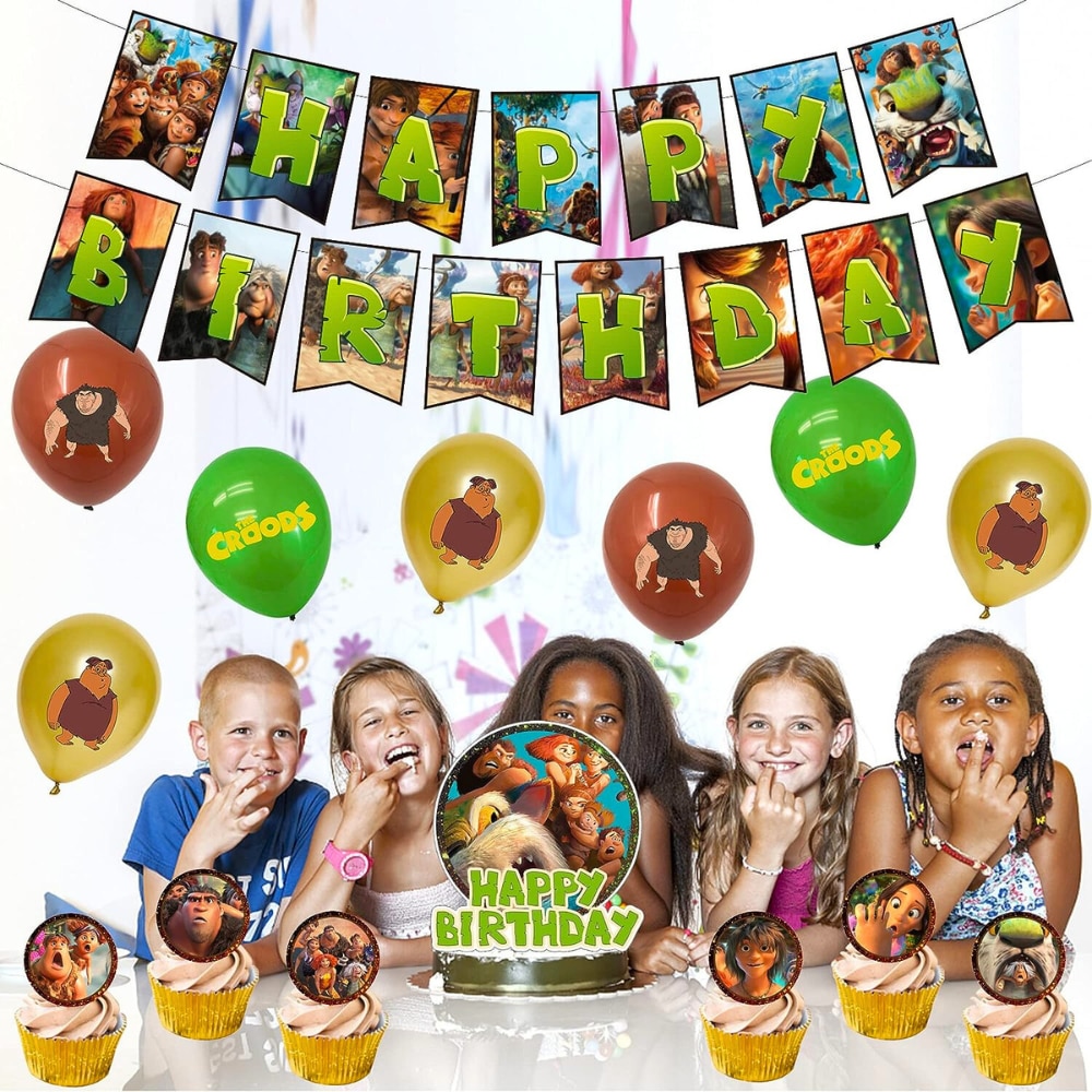 Set de 18 baloane, 25 accesorii tort sau briose si 1 banner pentru ...