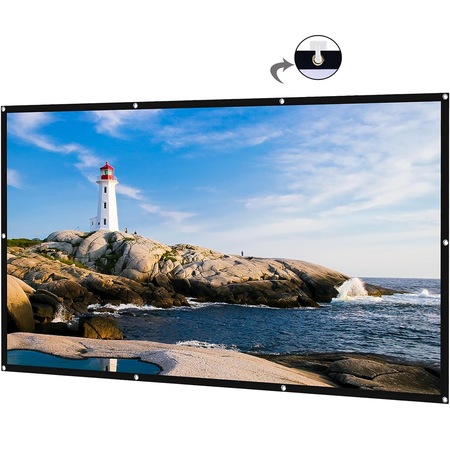 Ecran de proiectie HD, NUODWELL, 120 inchi, 16:9, material poliester ...