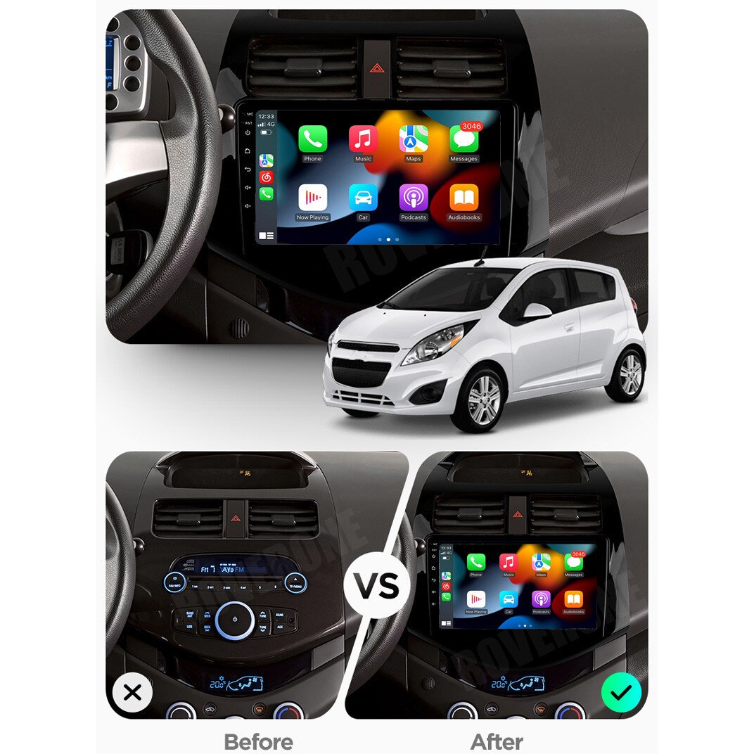Navigatie GPS CarPlay Radio pentru Chevrolet Spark M300 2009 - 2016 ...