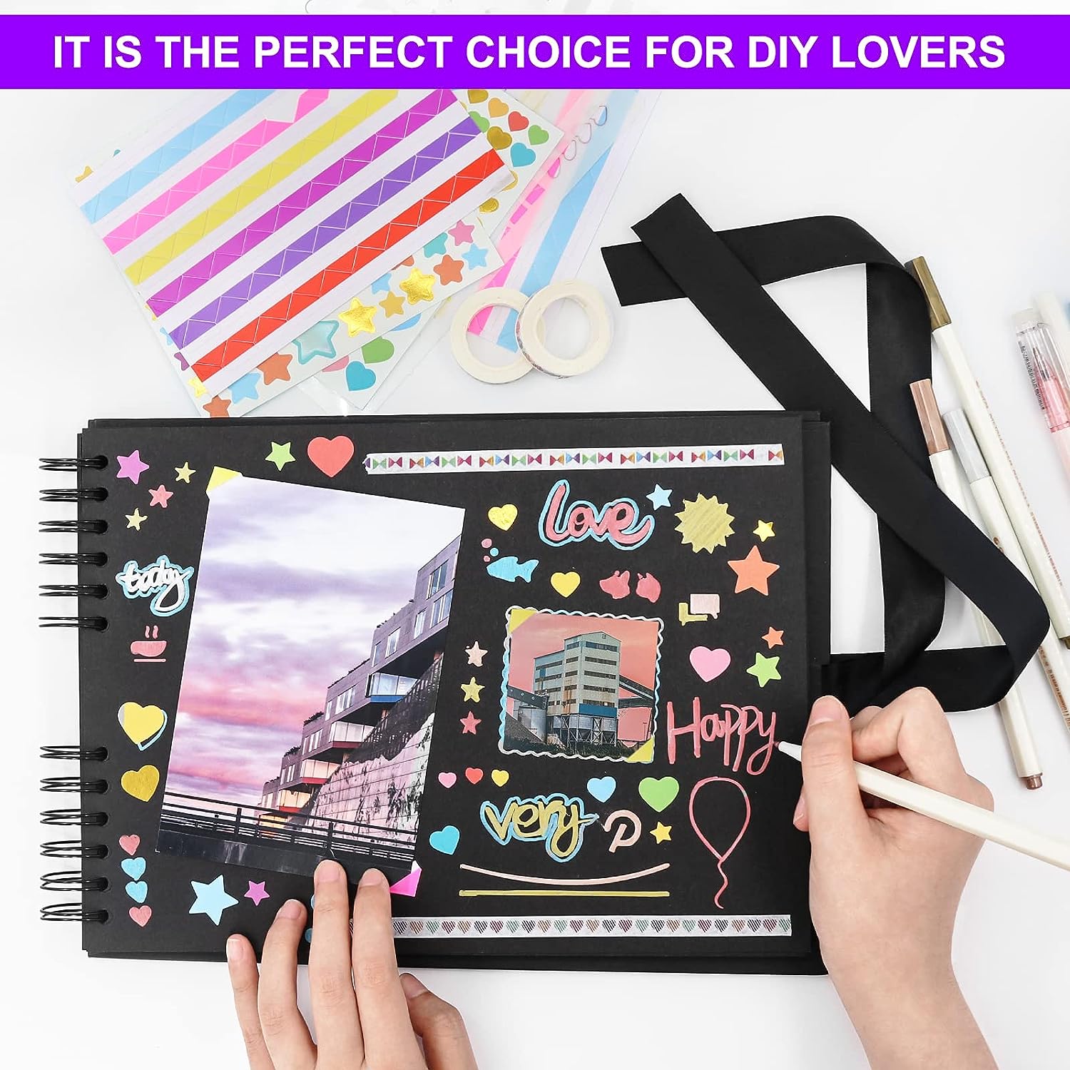 Set album foto creativ, Lecheng, DIY Craft Paper Photo Book 80 de ...