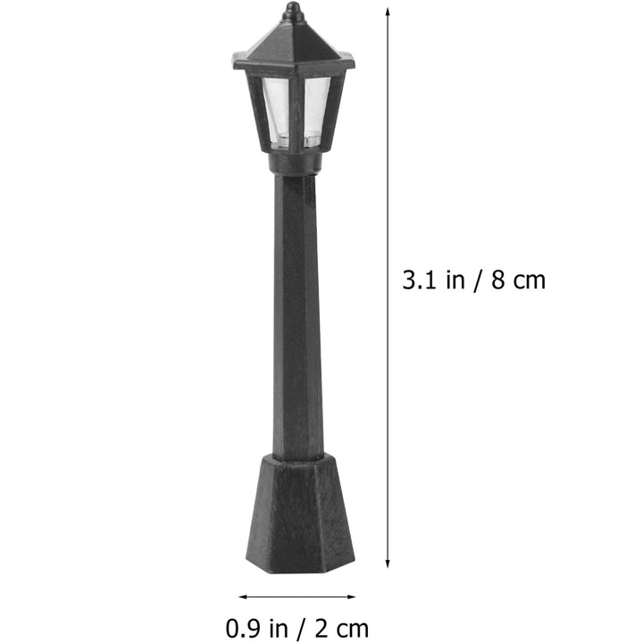 Mini lampa pentru gradina, Sunmostar, Plastic, 2x8cm, Negru - eMAG.ro