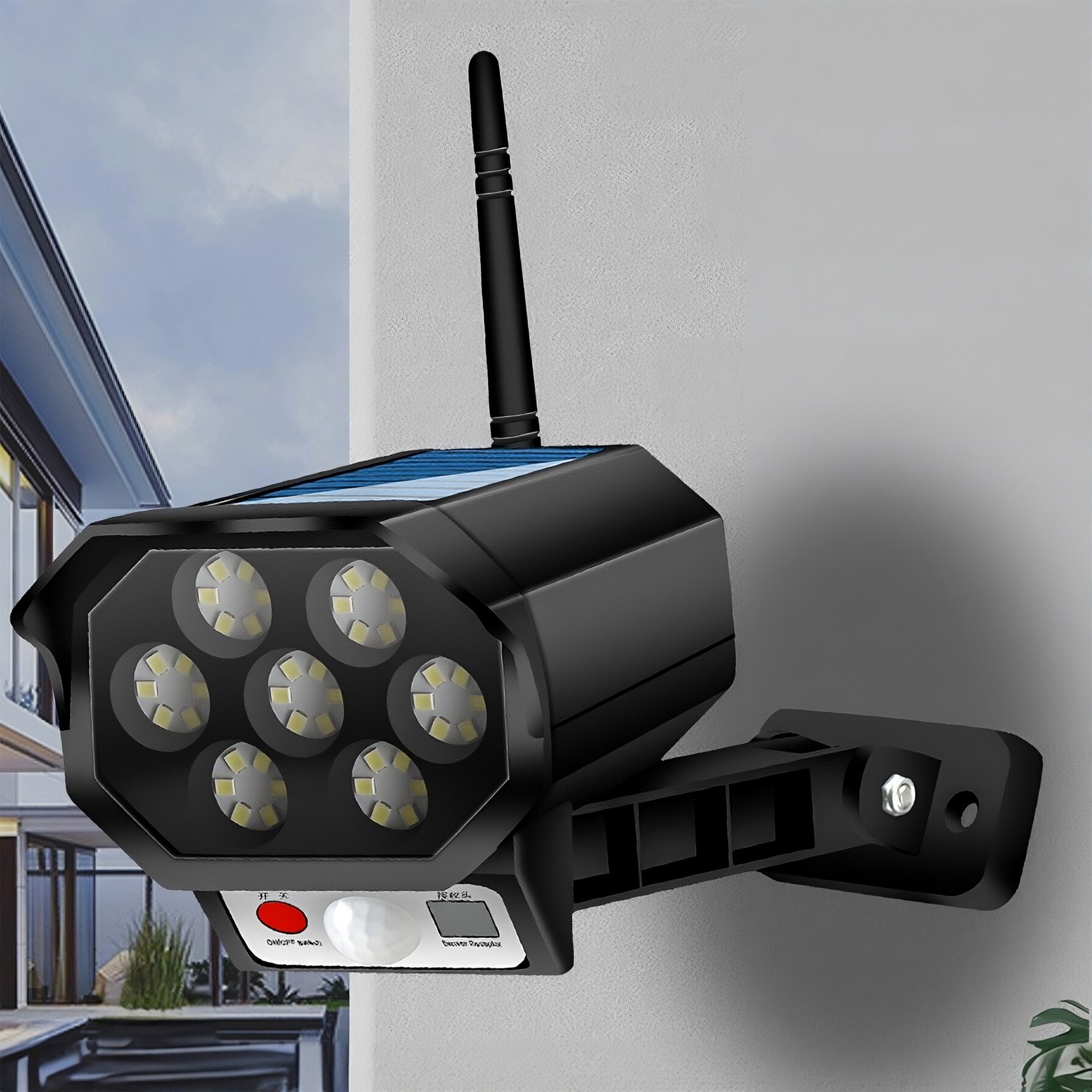 Lampa Solara, Camera Falsa, cu Panou Solar Incorporat 42 LED ...
