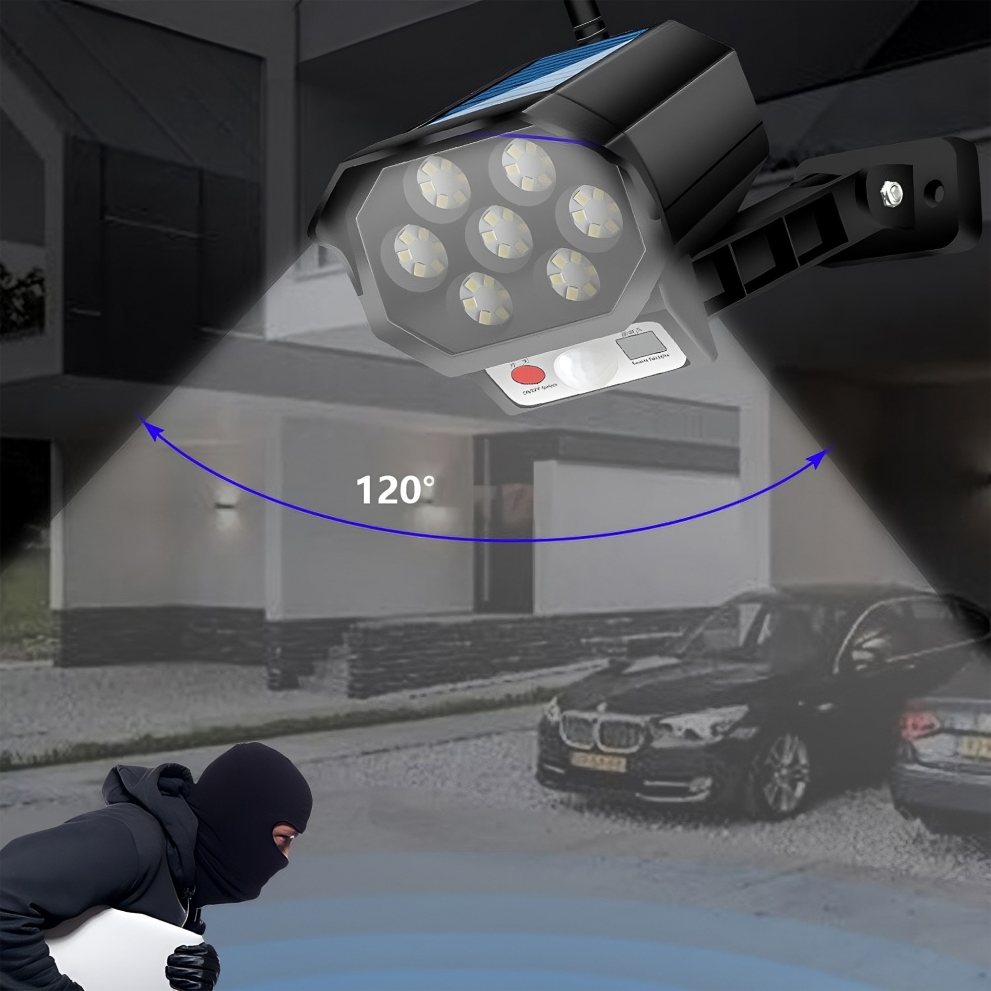 Lampa Solara, Camera Falsa, cu Panou Solar Incorporat 42 LED ...