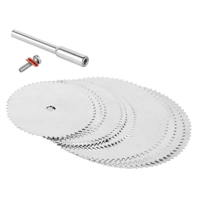 Set 10 discuri de taiere cu tija, Inox, 22/25/32 mm, Argintiu - eMAG.ro