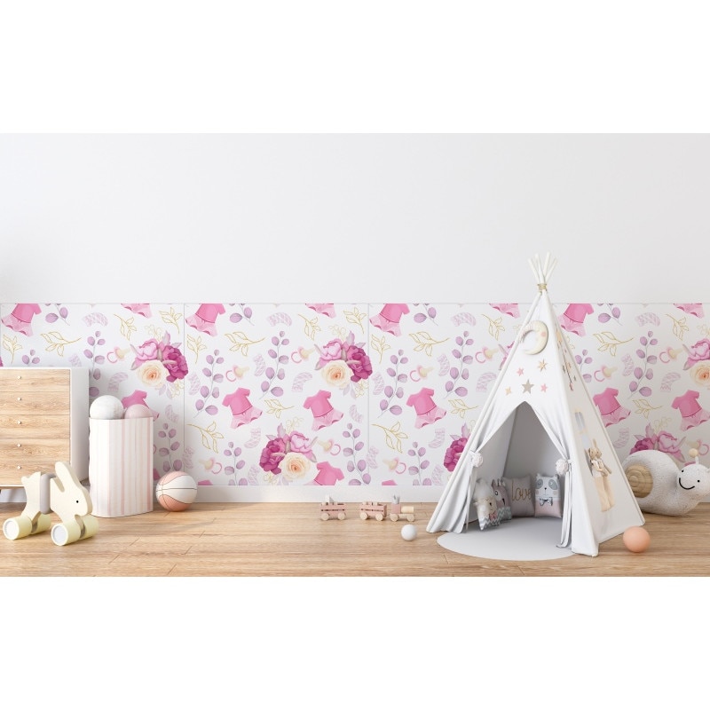 Tapet camera copii autoadeziv, Baby girl, Priti Global, 60x130 cm - eMAG.ro
