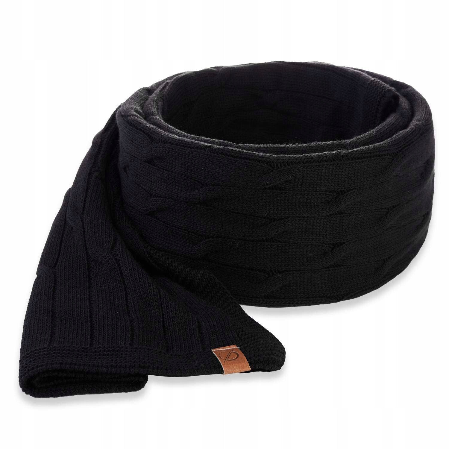Set fular/manusi/caciula dama, Brødrene, Tricot, Negru, Universal - eMAG.ro