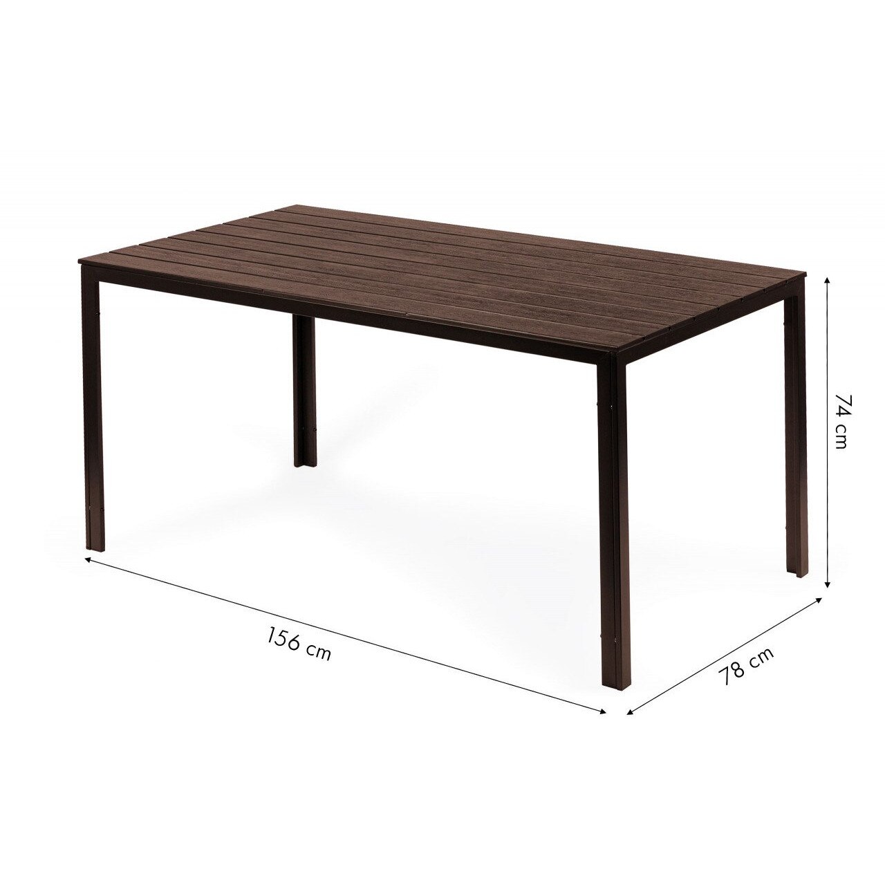 Masa de Gradina, 156 X 78 cm, Modern Home, Brown - eMAG.ro