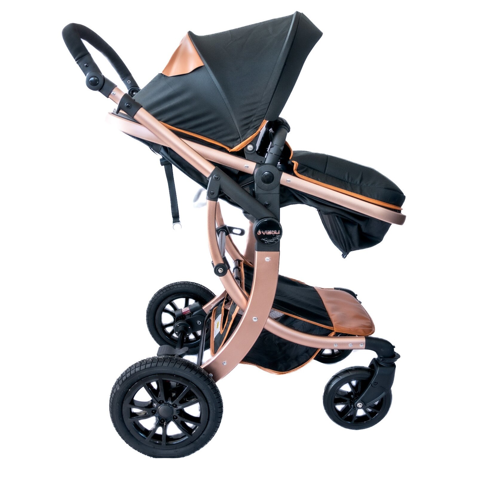 Carucior de copii 3 in 1 Visoli Black - eMAG.ro