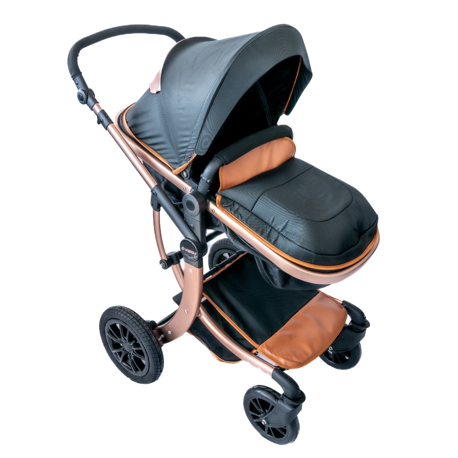 Carucior de copii 3 in 1 Visoli Black - eMAG.ro