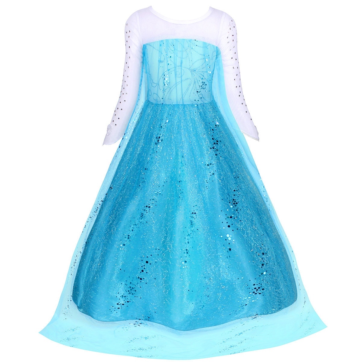 Set rochie cosplay de si accesorii Elsa Frozen, 7-8 ani, 130 cm ...