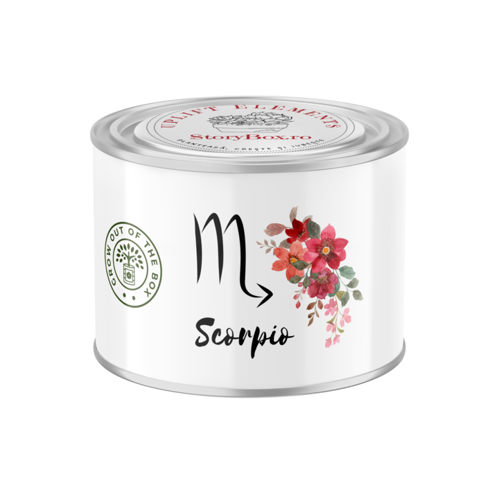 Kit de plantare seminte de Flori Rosii, Floarea zodiei Scorpion - eMAG.ro