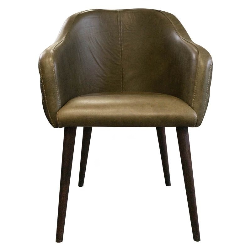 Scaun piele, Olive, piele, 60 x 60 x 82 cm - eMAG.ro