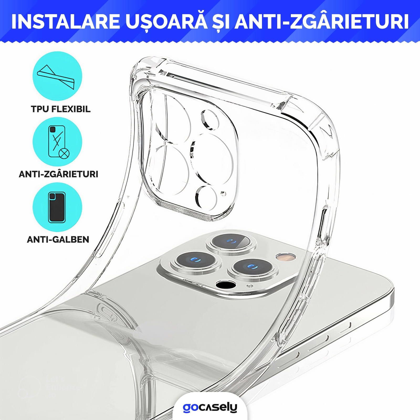 TPU защитно покритие за iPhone 7 / 8 / SE 2020 с пълна защита на ...