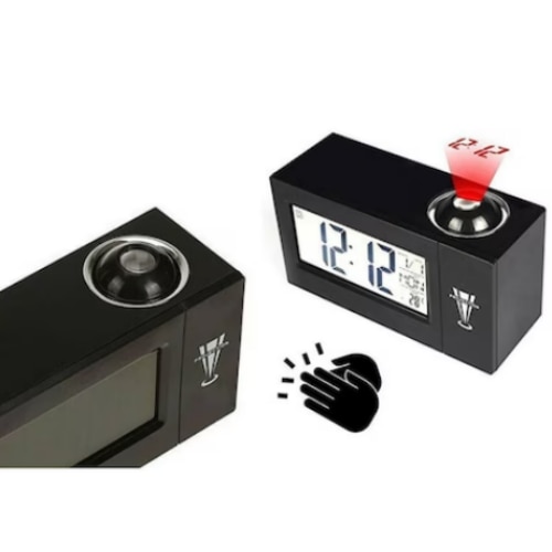 Ceas desteptator cu proiector, Cu afisaj LED, Negru - eMAG.ro