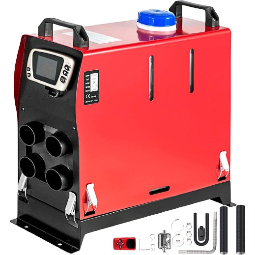 Дизелов нагревател за въздух, 5KW, 12V, LCD, 4 отвора, дистанционно ...