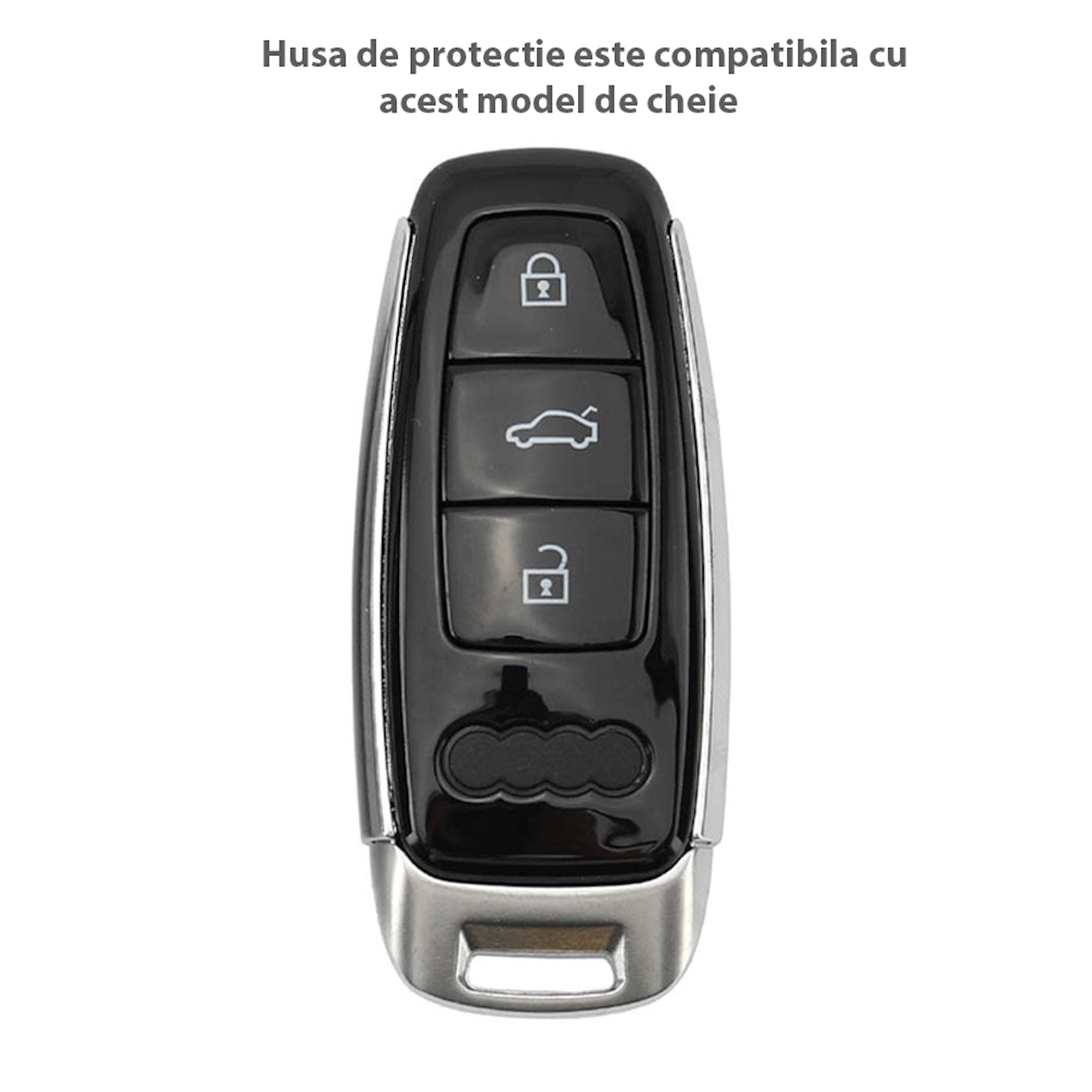 Husa de protectie Premium pentru cheie AUDI, material TPU de inalta ...