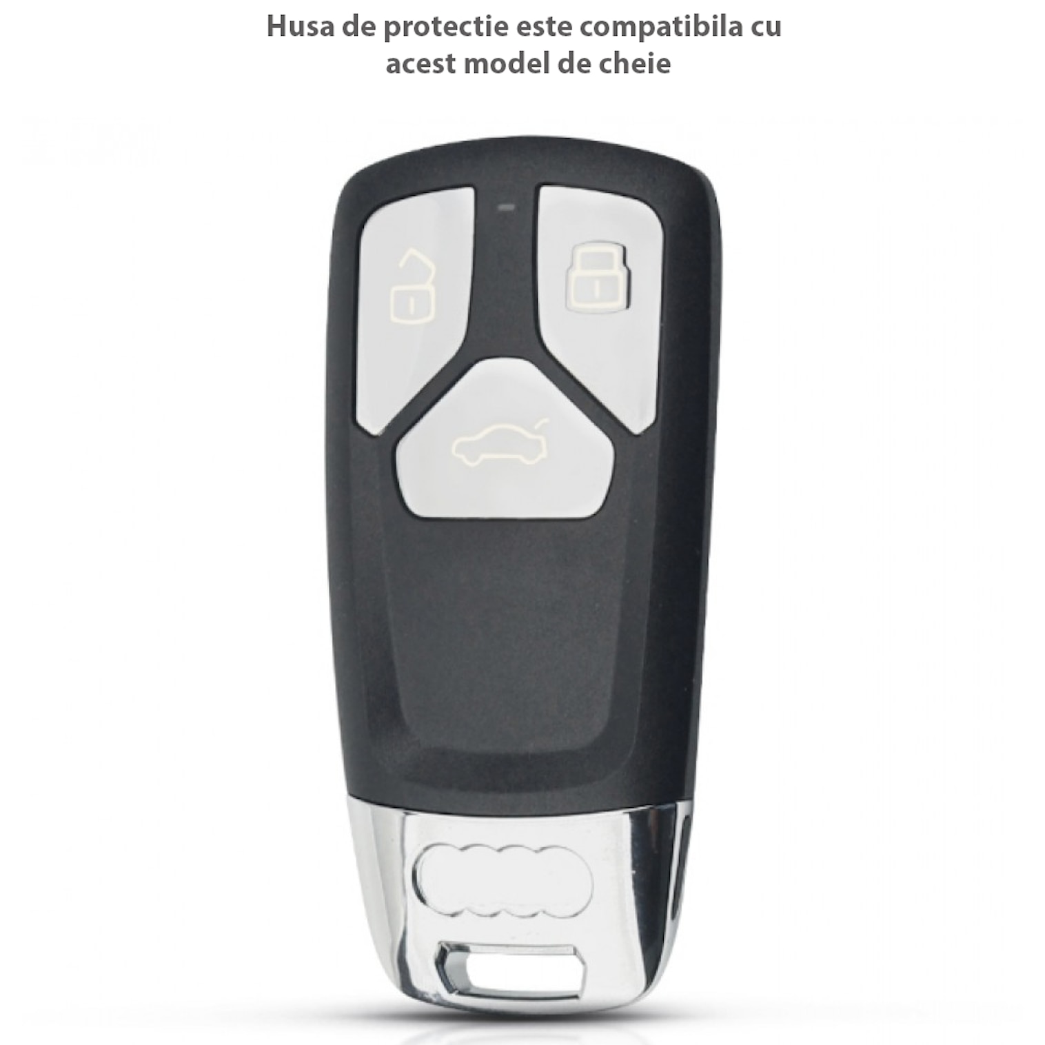 Husa de protectie Premium pentru cheie AUDI, material TPU de inalta ...