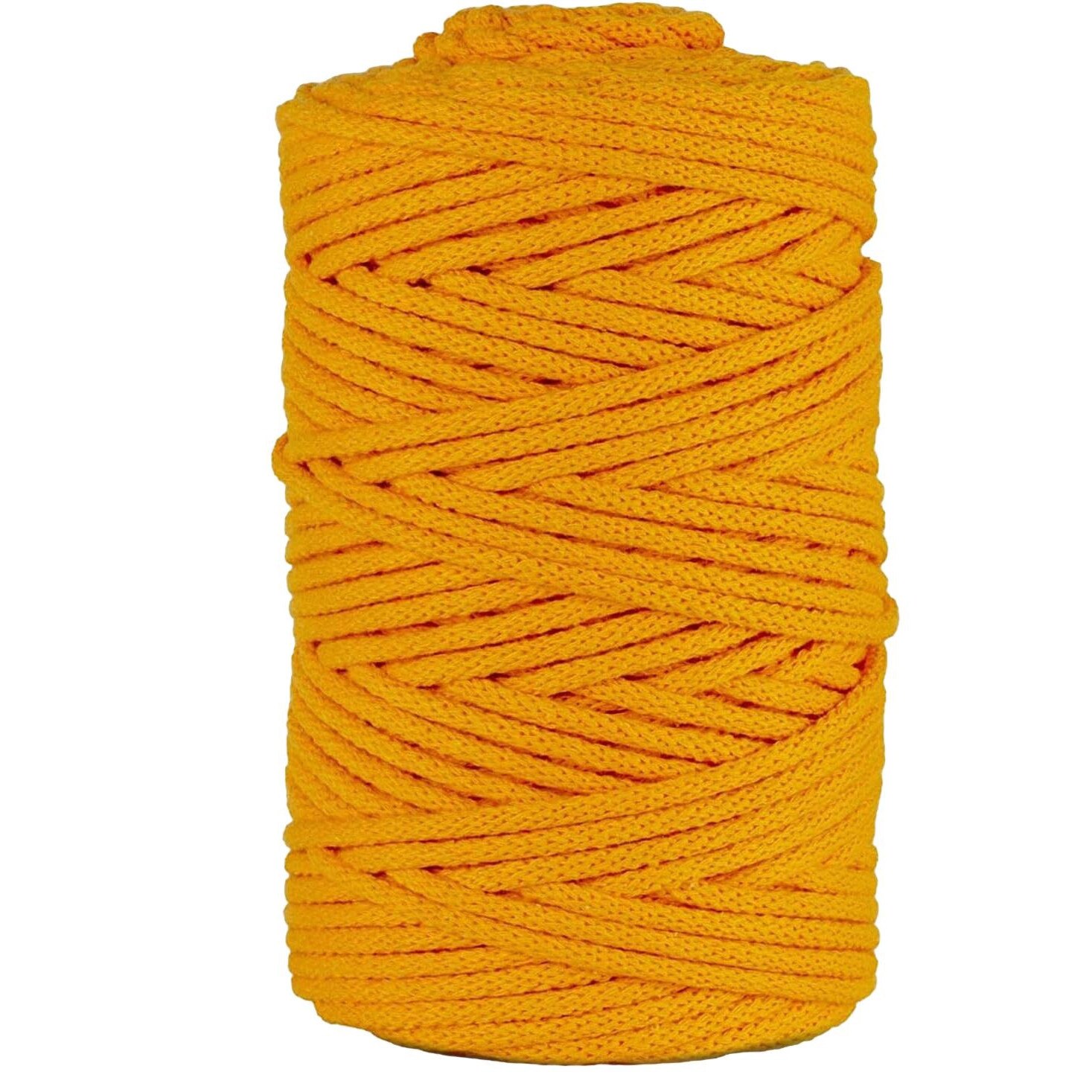 Snur pentru macrame, Netuno, Bumbac, 3 mm, 100 m, Galben inchis - eMAG.ro