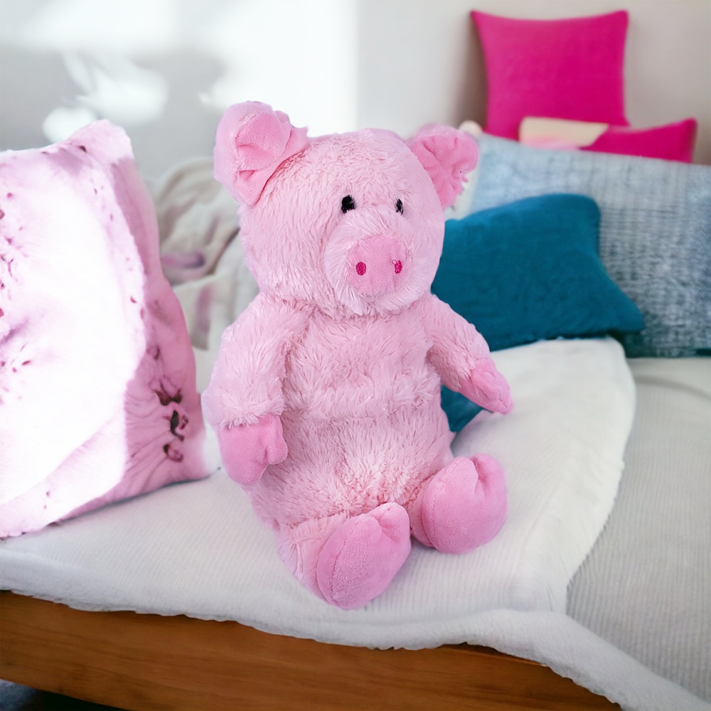 Jucarie de plus incalzita, Chippo, Porc, 37 cm, Roz - eMAG.ro