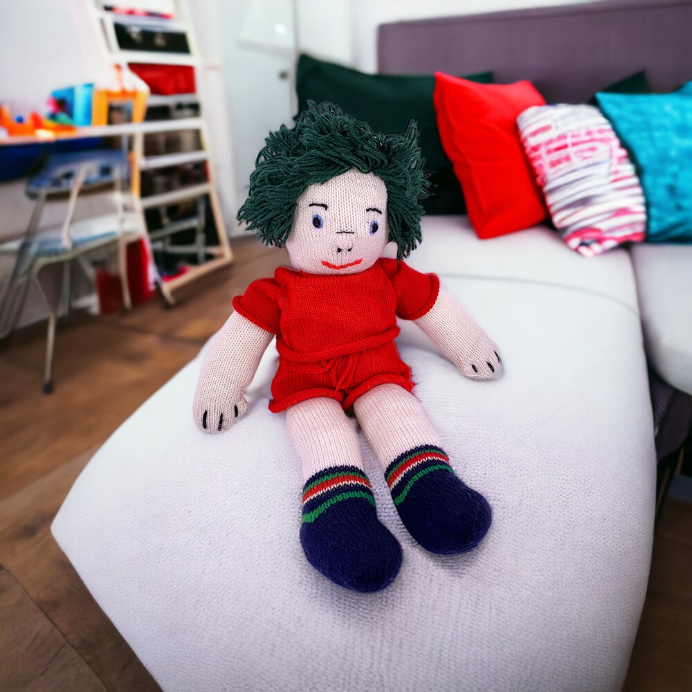 Papusa tricotata lucrata manual, Chippo, 60 cm, Multicolor - eMAG.ro