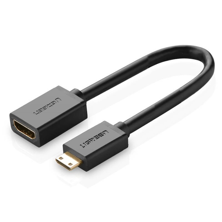 Adaptor UGreen, Mini HDMI la HDMI, 22 cm, Negru - eMAG.ro