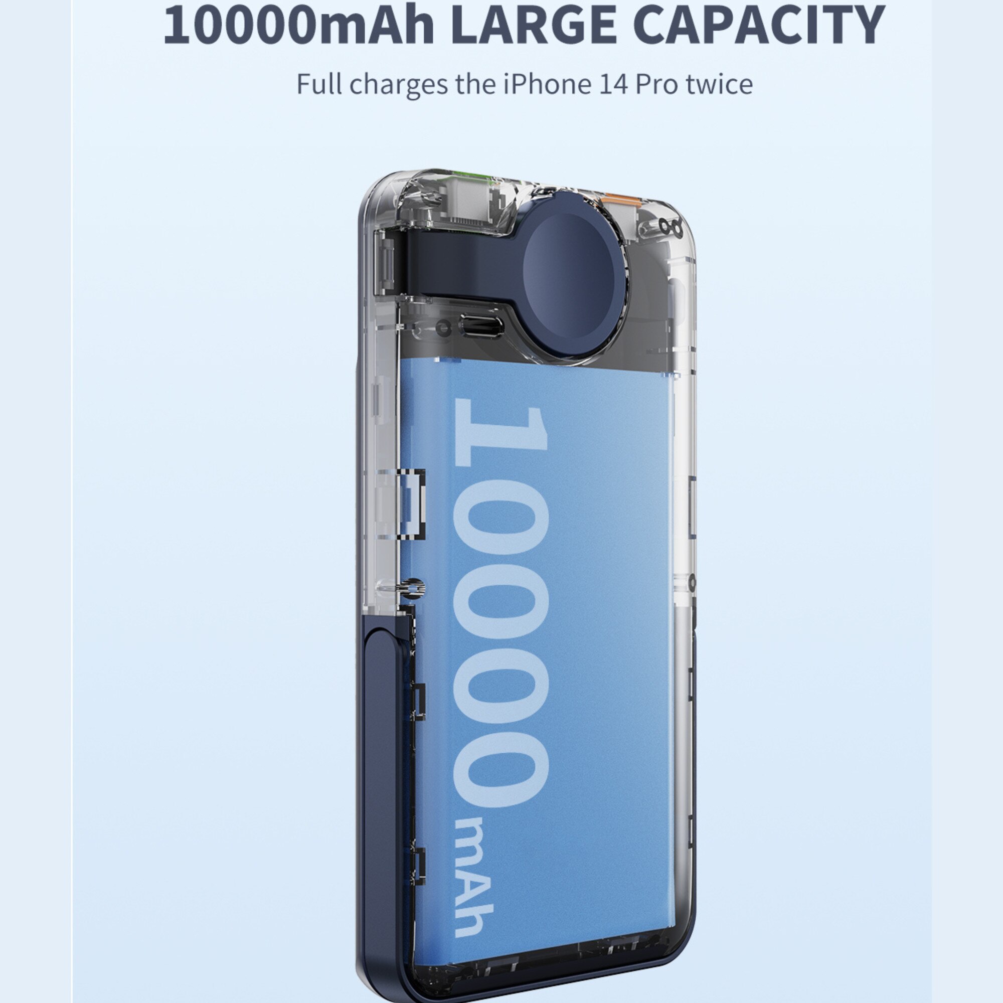 Baterie Externa 2 in 1 Wireless Magnetica cu Suport Pliabil ESL by ...